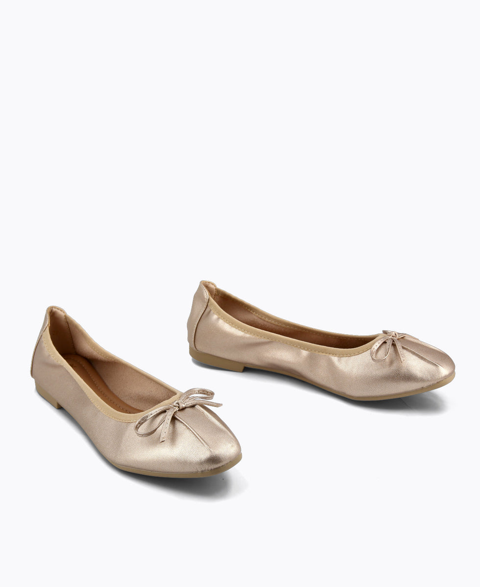 Lexi Ballerina Flats - Rose Gold – DMK