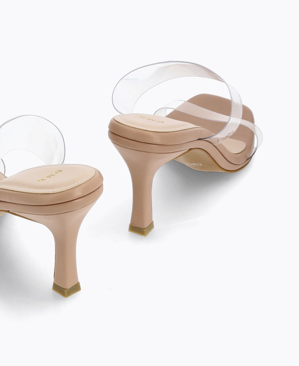 Skye Transparent Heel Sandals - Nude Pink – DMK