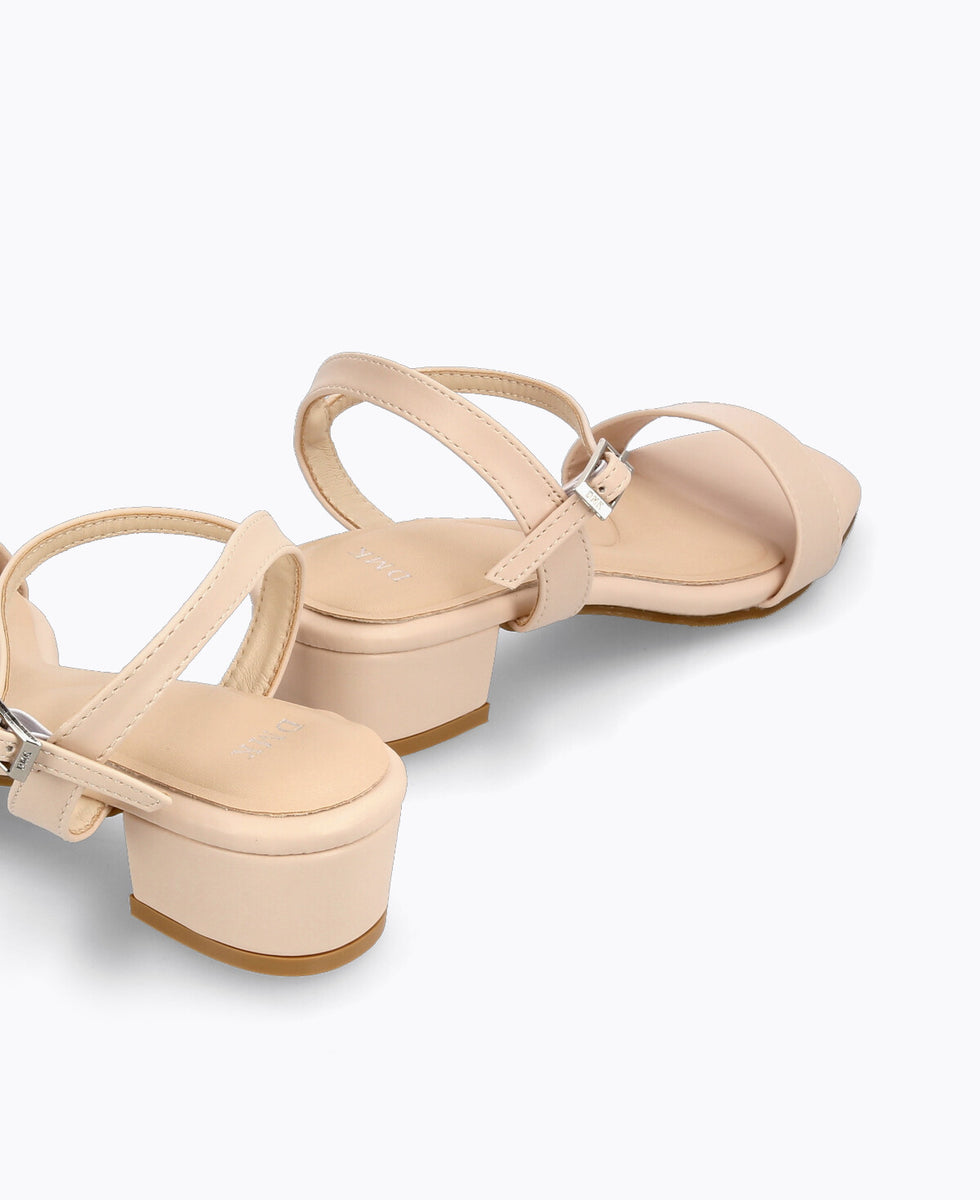Judith Block Heel Sandals - Beige – DMK