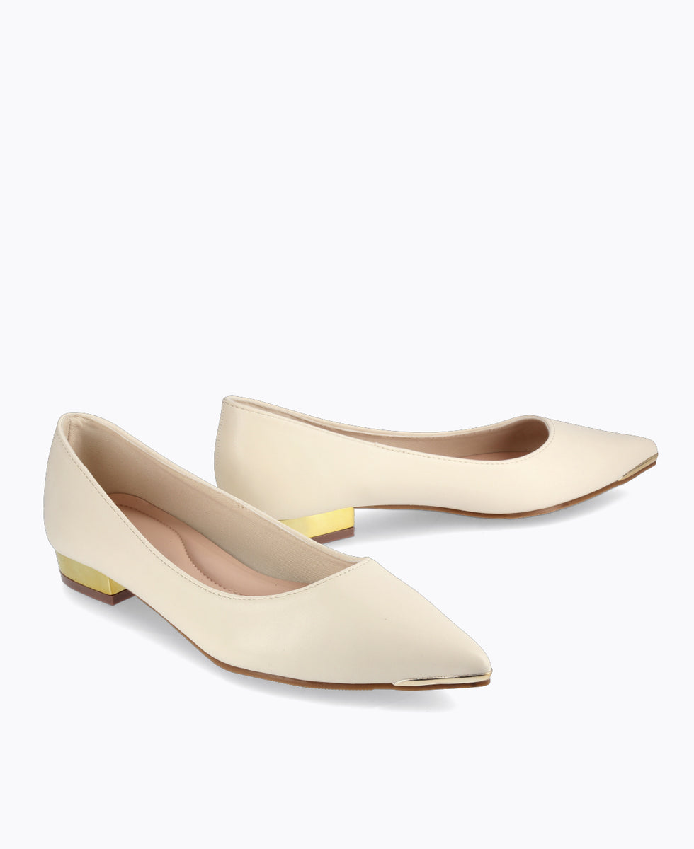 Lancy Flat Pumps - Beige – DMK