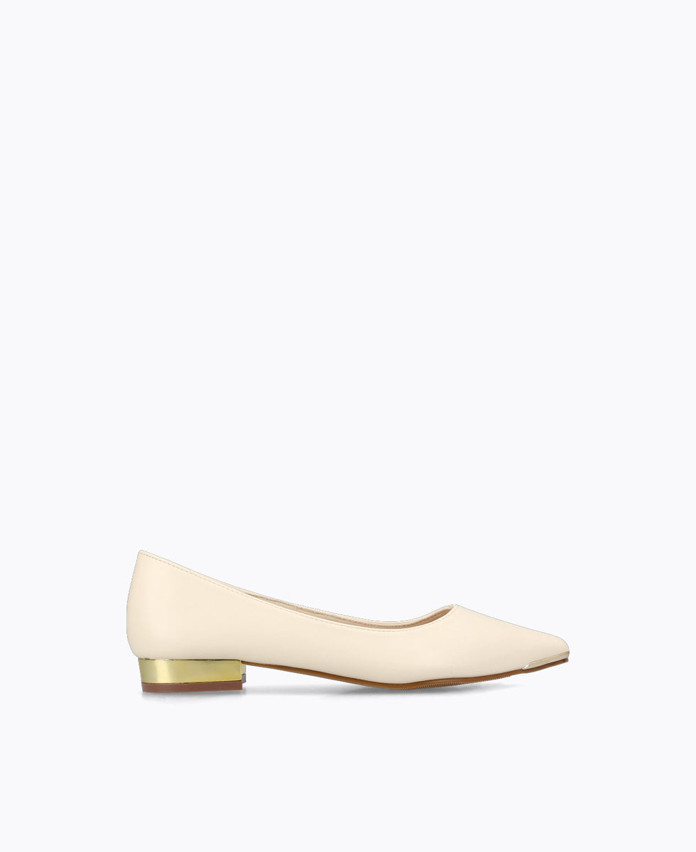Lancy Flat Pumps - Beige – DMK