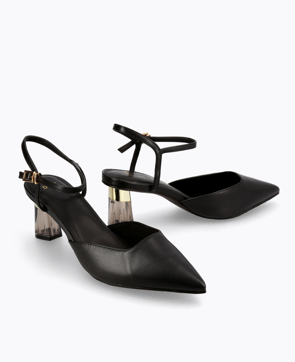 Crystal Clear Confidence Heel Pumps - Black – DMK