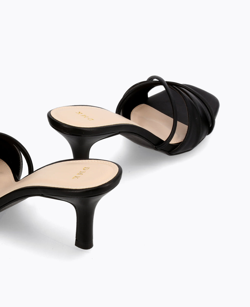 Stella Heel Sandals - Black – DMK