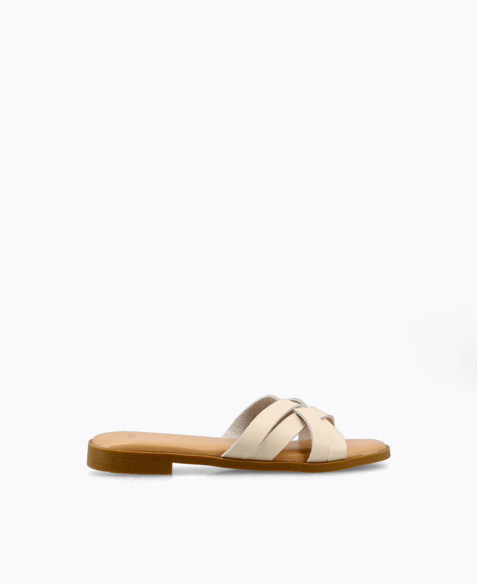 Andy Flat Sandals - Beige – DMK