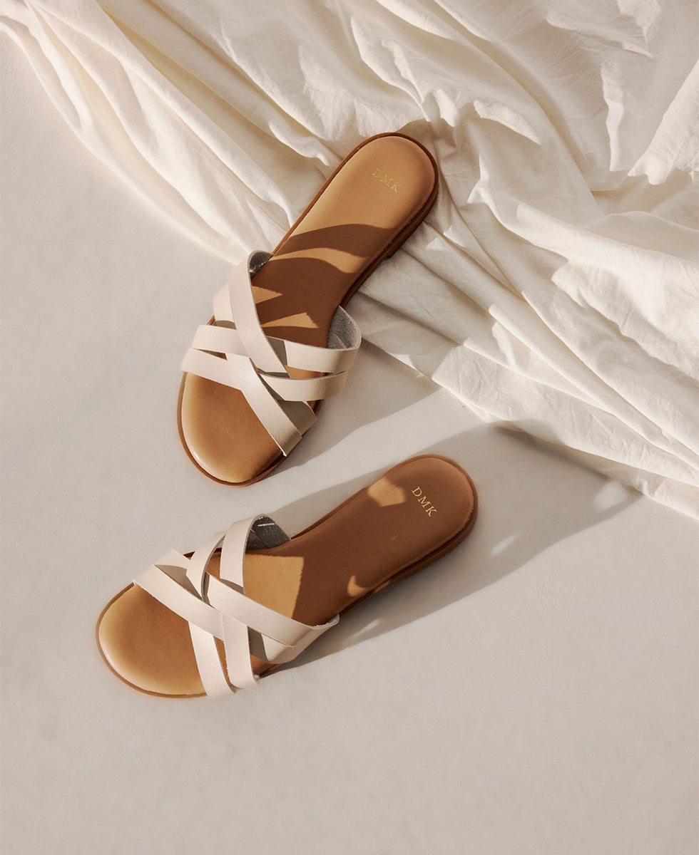 Andy Flat Sandals - Beige – DMK