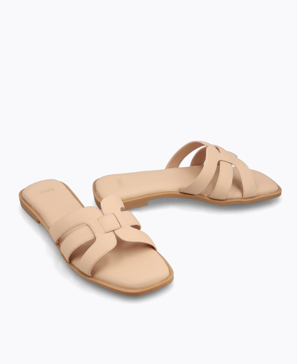 Erica Flat Sandals - Nude – DMK