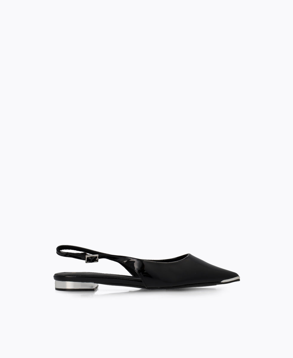 Bella Slingback Flat Pumps - Black – DMK