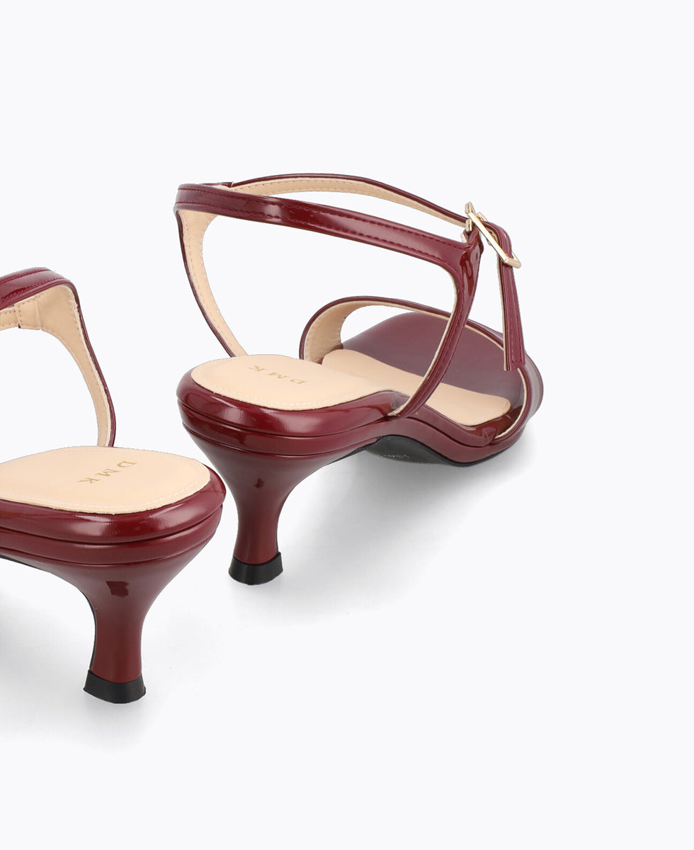 Sienna Heel Sandals - Maroon – DMK
