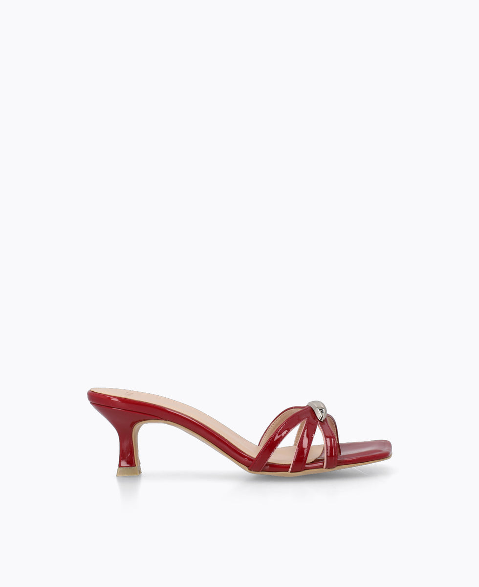 Angeline Heel Sandals - Maroon – DMK