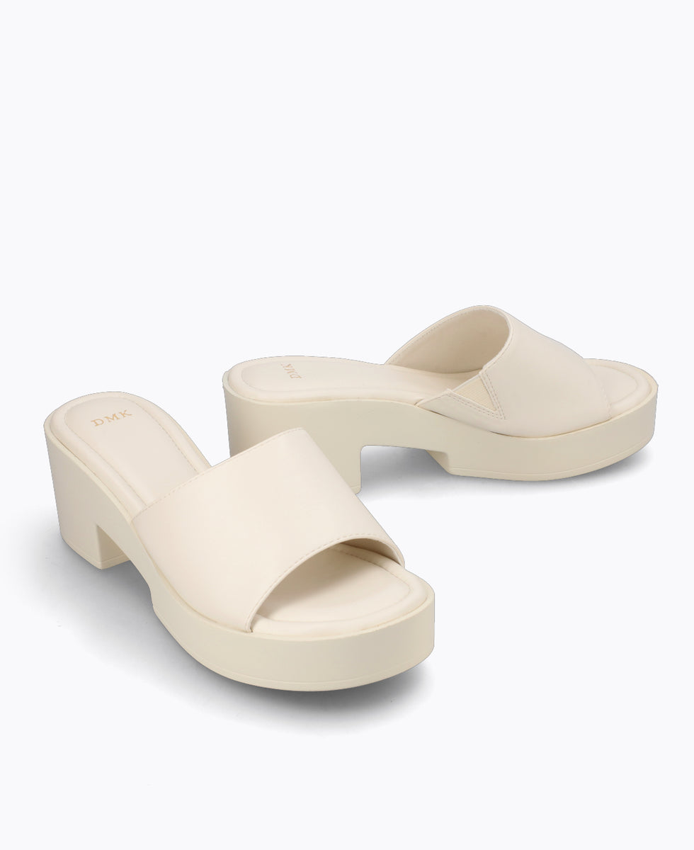 Millie Platform Heel Sandals - Beige – DMK