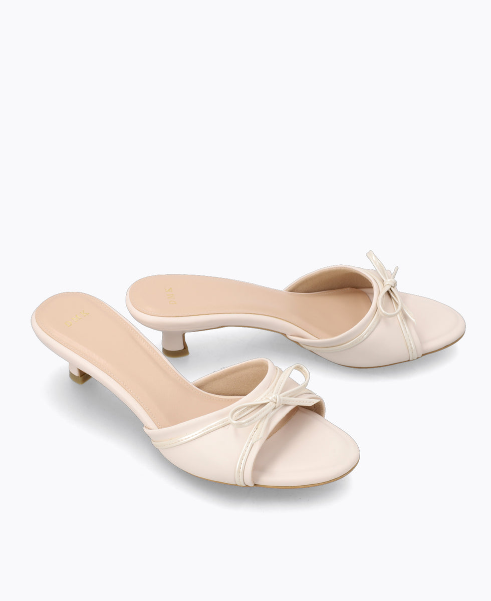 Riley Heel Sandals - Beige – DMK